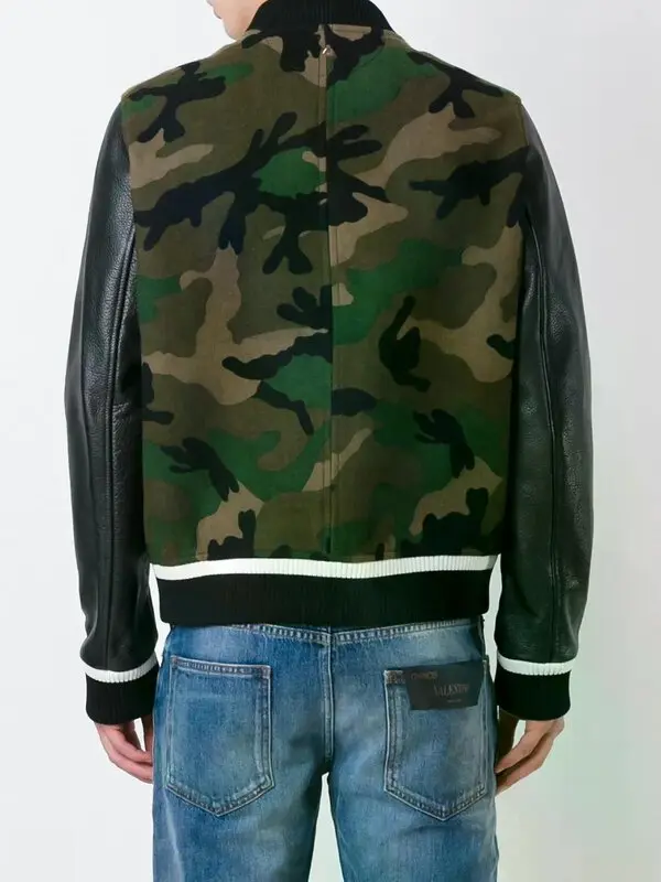 Valentino Garavani Rockstud Camouflage Bomber Jacket