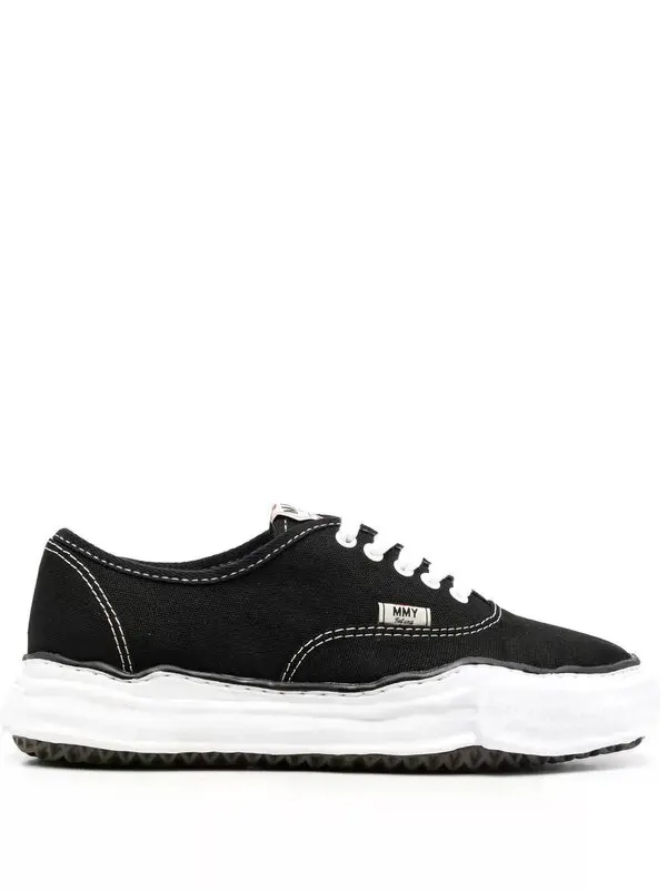 Mihara Yasuhiro Baker Og Sole Canvas Low-top Sneakers - Black