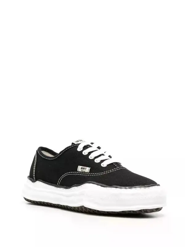 Mihara Yasuhiro Baker Og Sole Canvas Low-top Sneakers - Black