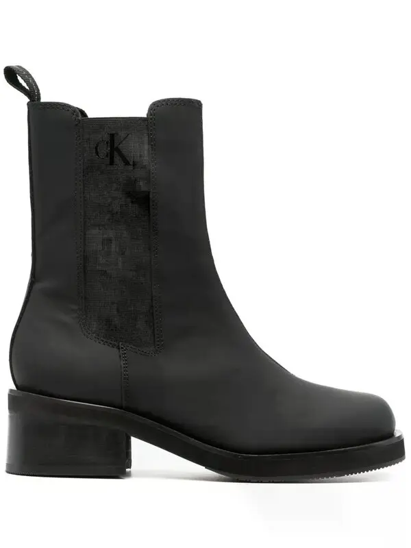 Calvin Klein 50mm Leather Chelsea Boots