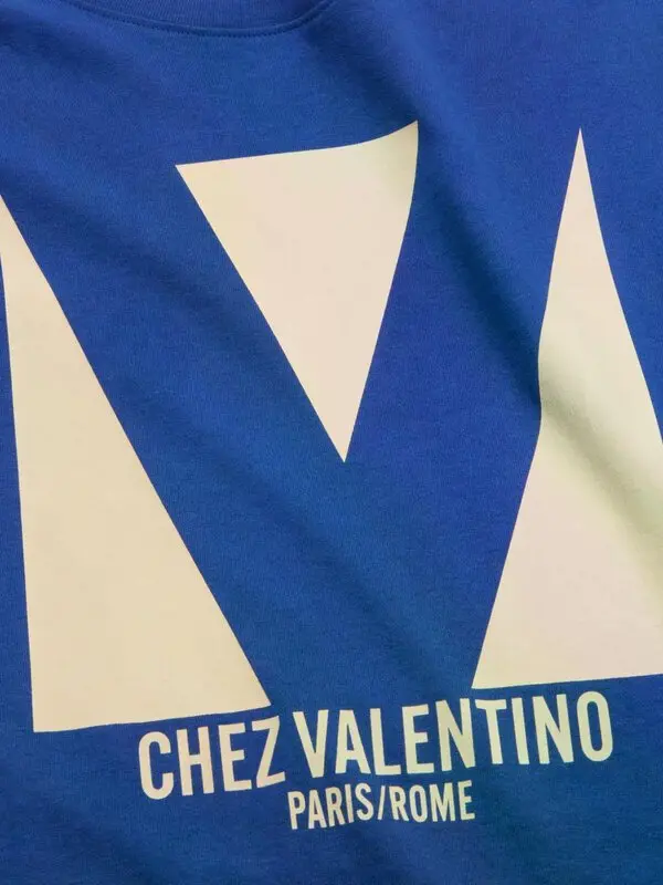 Valentino Garavani Chez-print T-shirt - Blue