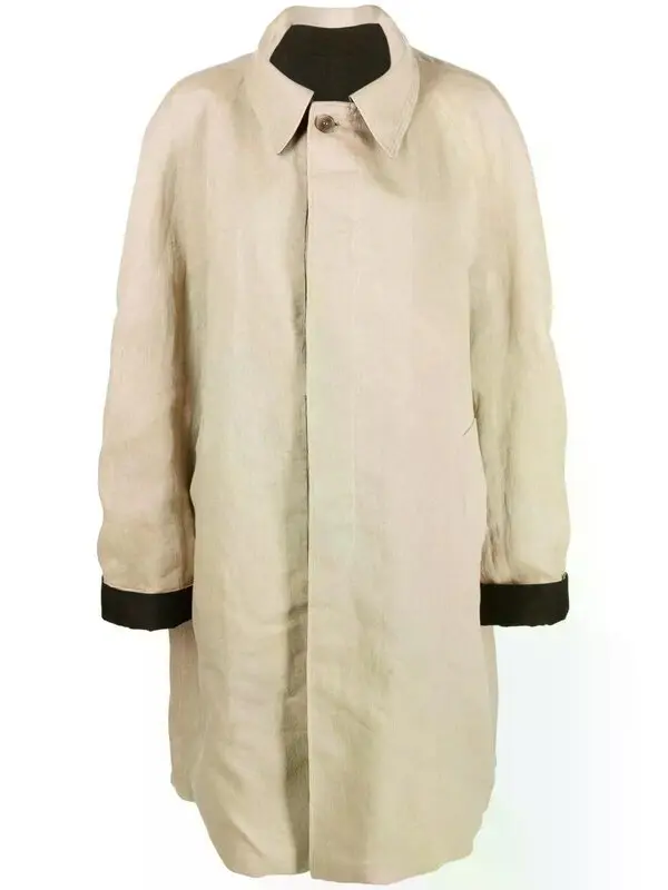 MAISON MARGIELA Reversible Linen Coat - Black