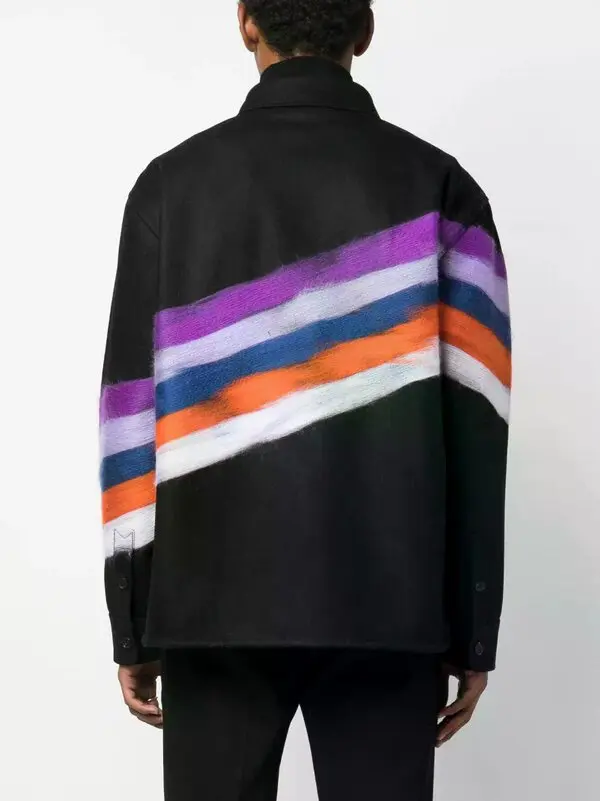 Missoni Brushed-effect Striped Shirt Jacket