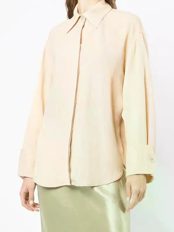Vince Tie-fastened Long-sleeved Shirt - Yellow