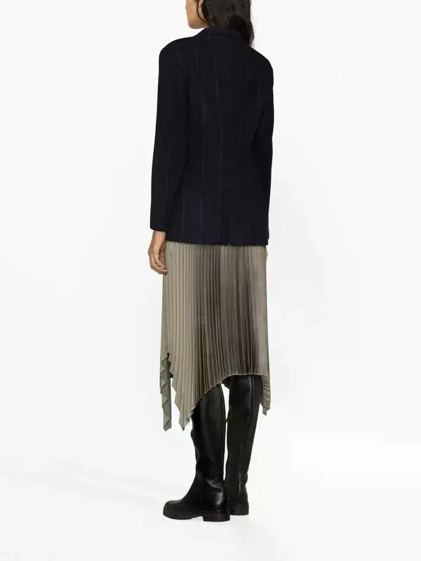 Fabiana Filippi Double-breasted Blazer With Vertical Stripes