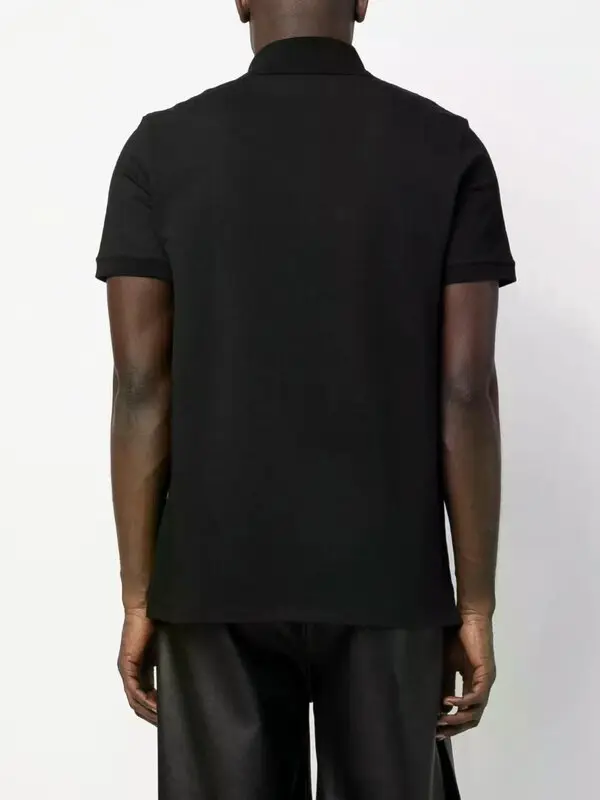 Balmain Monogram-pattern Piqué Polo Shirt