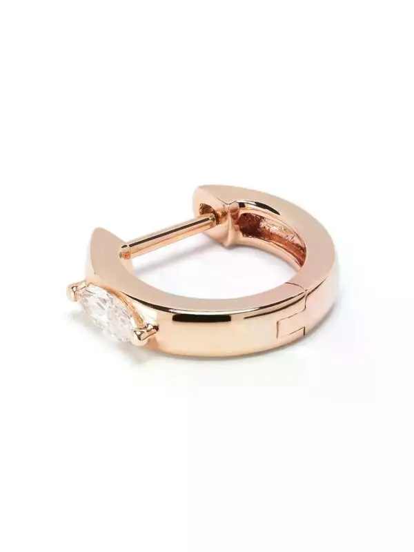 ANITA KO 18kt Rose Gold Marquise Diamond Huggies