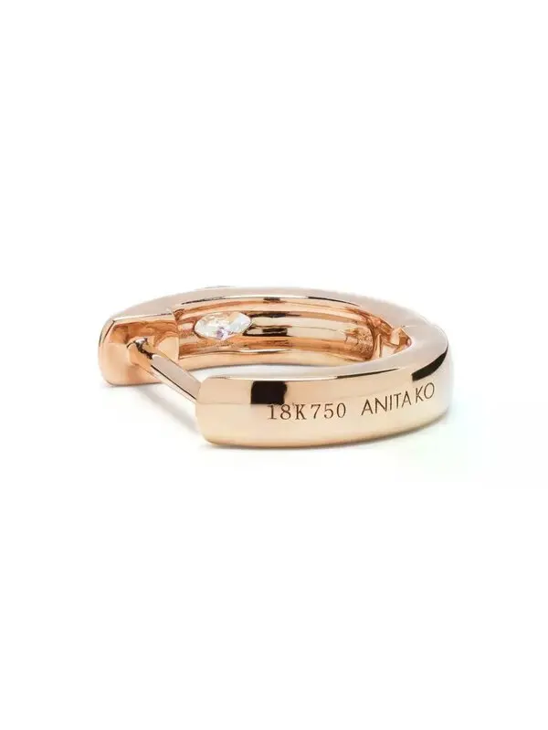 ANITA KO 18kt Rose Gold Marquise Diamond Huggies