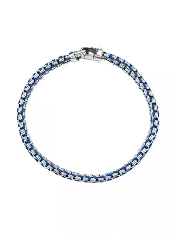 David Yurman Sterling Woven Box Chain Bracelet - Silver