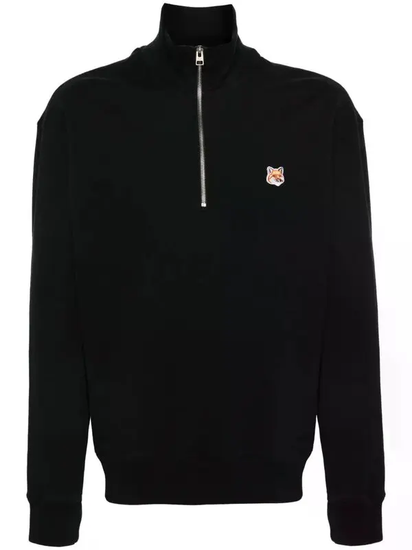 Maison Kitsuné Fox Head Cotton Sweatshirt - Black