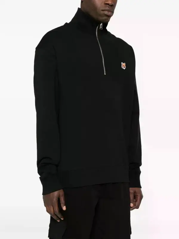 Maison Kitsuné Fox Head Cotton Sweatshirt - Black