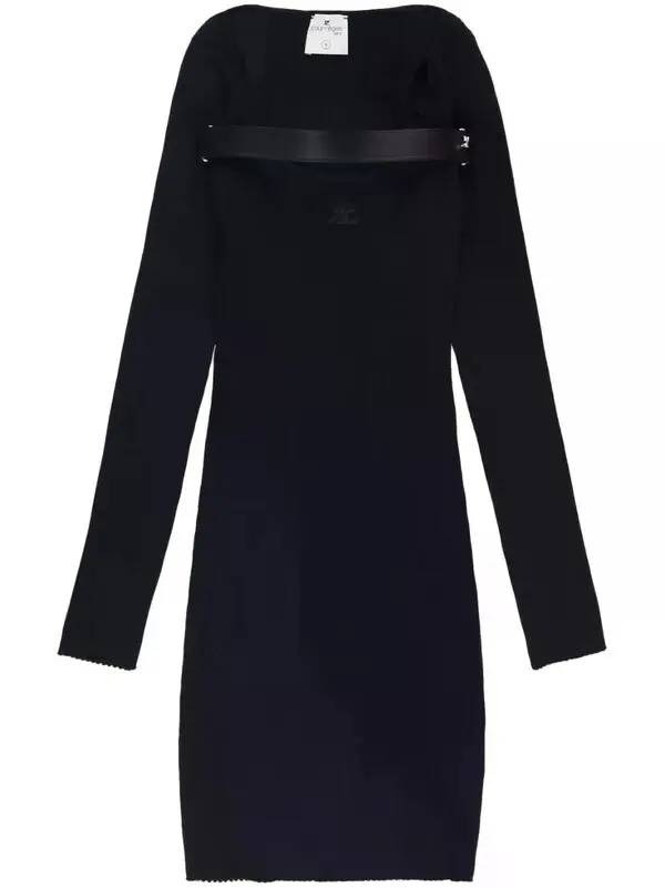 COURREGES Racer Mini Dress - Black