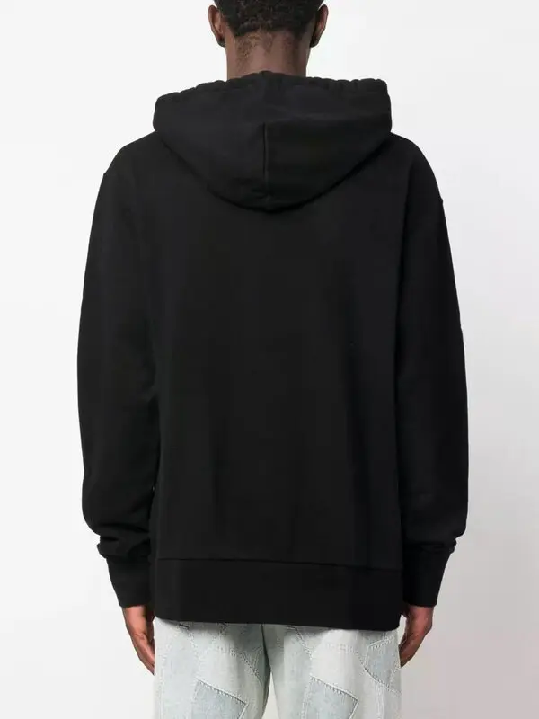 JW Anderson Logo-embroidered Cotton Hoodie - Black