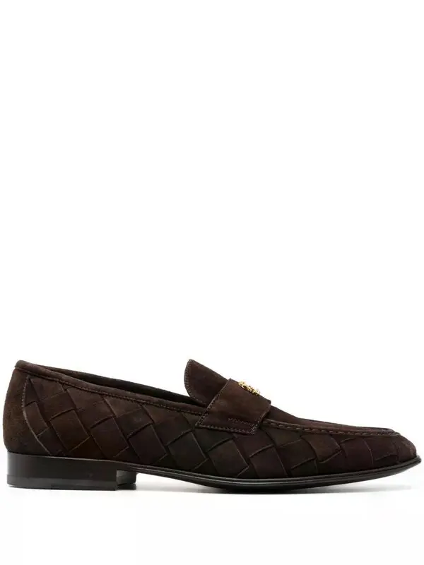 Roberto Cavalli Logo-plaque Suede Loafers