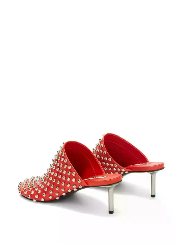 JIL SANDER Studded Mules - Red