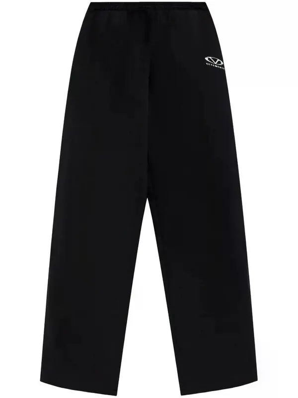 Vetements Logo-print Cotton Pants - Black