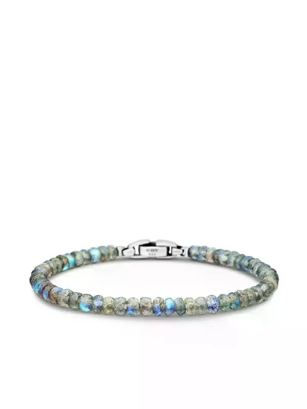 David Yurman Sterling Labradorite Bead Bracelet - Silver