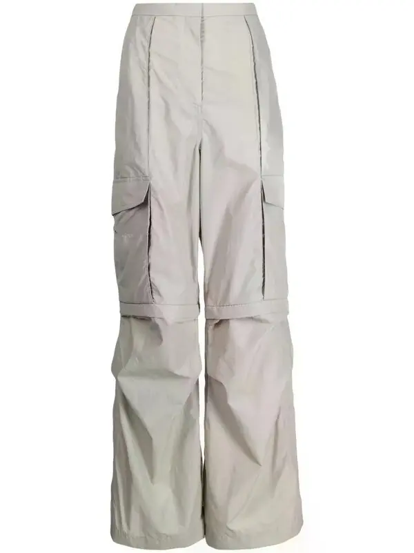 Goen.j Detachable Panel Wide-leg Cargo Trousers - Grey