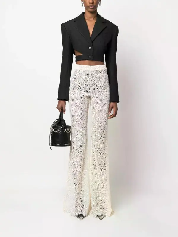 Dsquared2 Sheer Lace Flared Trousers