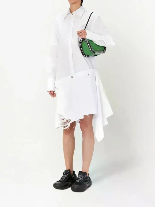JW Anderson Cotton Asymmetric Distressed Shirtdress
