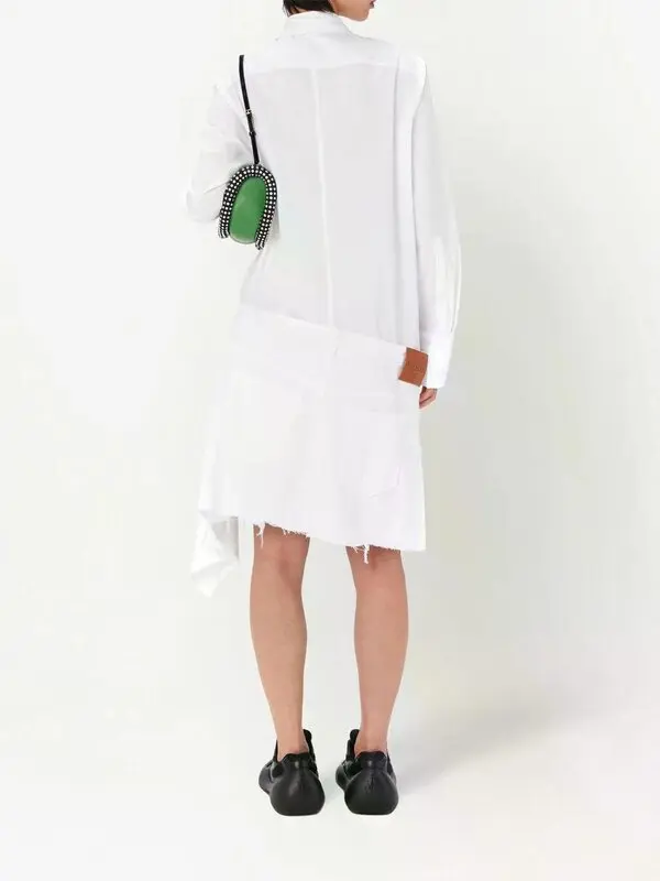 JW Anderson Cotton Asymmetric Distressed Shirtdress