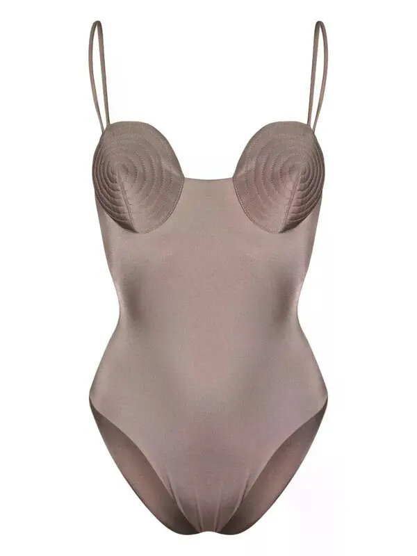 NOIRE SWIMWEAR Round-neck One-piece Swimsuit - Neutrals