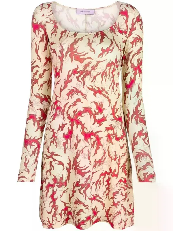 MARGHERITA MACCAPANI Graphic Print Jersey Minidress - Red