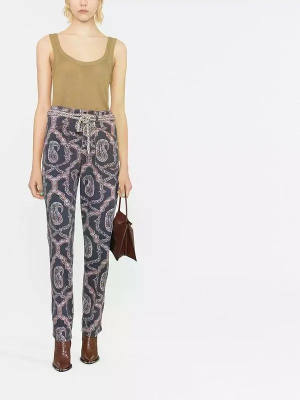 Etro Abstract Print Tapered Leg Trousers