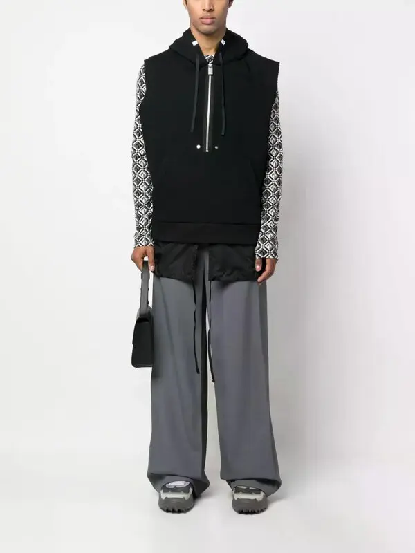 1017 Alyx 9sm Sleeveless Zip-up Hoodie - Black