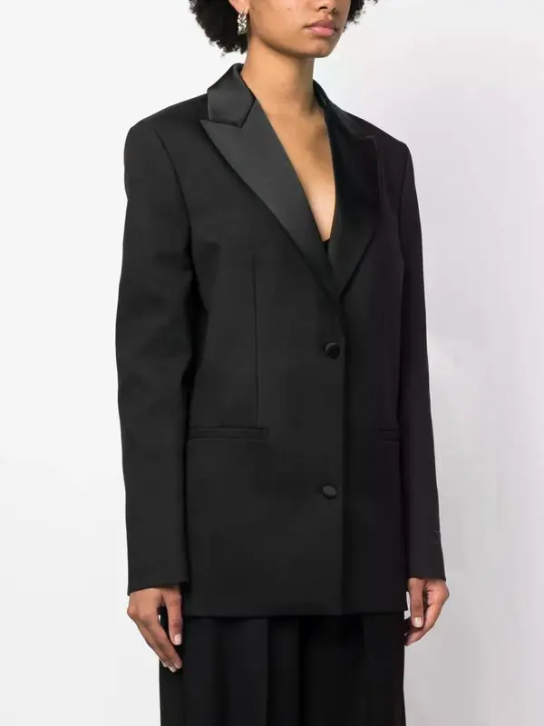 Off-White Single-breasted Tuxedo Blazer