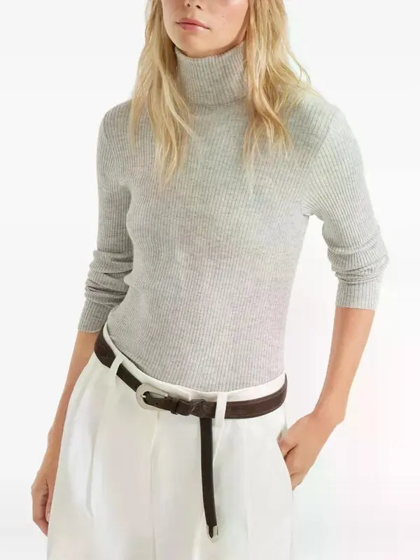 Brunello Cucinelli Ribbed-knit Roll-neck Jumper