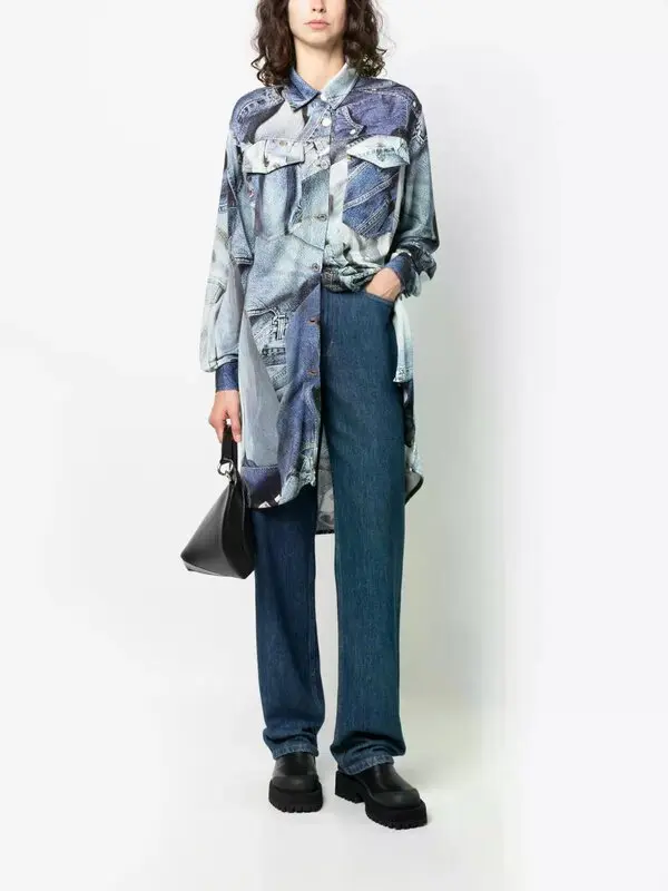 Moschino Graphic Print Long-sleeve Shirt - Blue