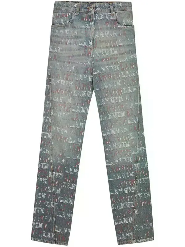 LANVIN X Future Mid-rise Straight Leg Jeans - Blue