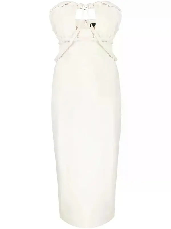 Jacquemus Strapless Tailored Cotton Dress