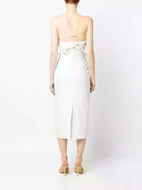 Jacquemus Strapless Tailored Cotton Dress