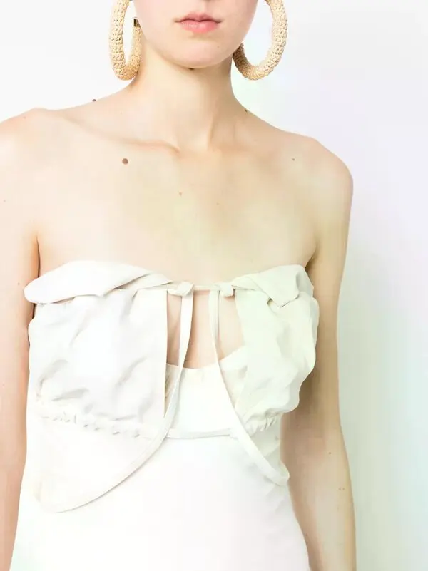 Jacquemus Strapless Tailored Cotton Dress
