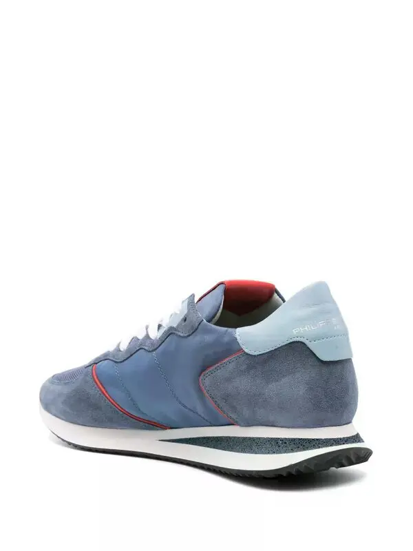 Philippe Model Suede Panelled Lace-up Sneakers - Blue