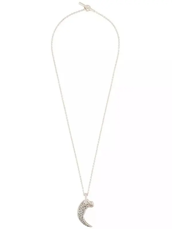 PARTS OF FOUR Sterling Bear Claw Necklace With Diamonds - Silver