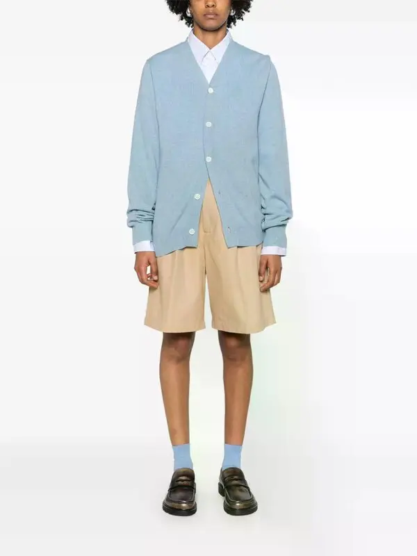 Play Comme Des Garcon Heart-patch Wool Cardigan