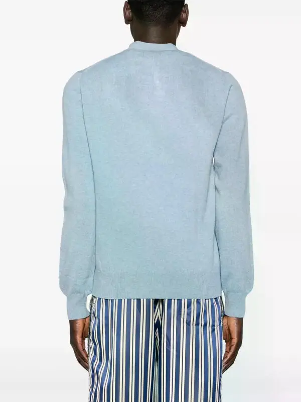 Play Comme Des Garcon Heart-patch Wool Cardigan