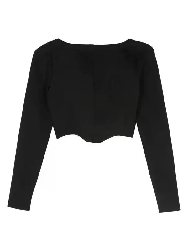 Staud Corde Sweetheart Neck Cropped Top