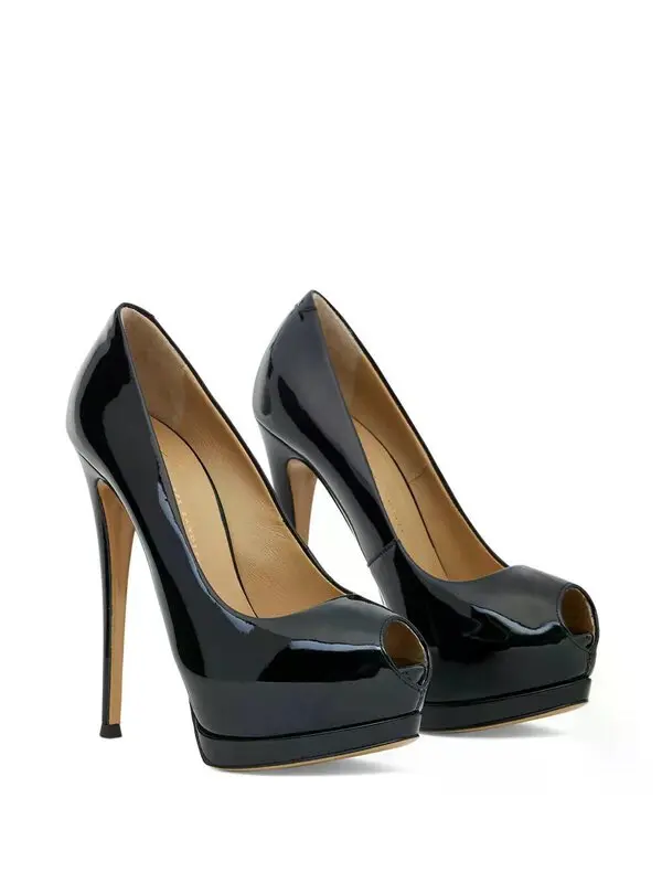 GIUSEPPE ZANOTTI 130mm Sharon Peep-toe Pumps - Black