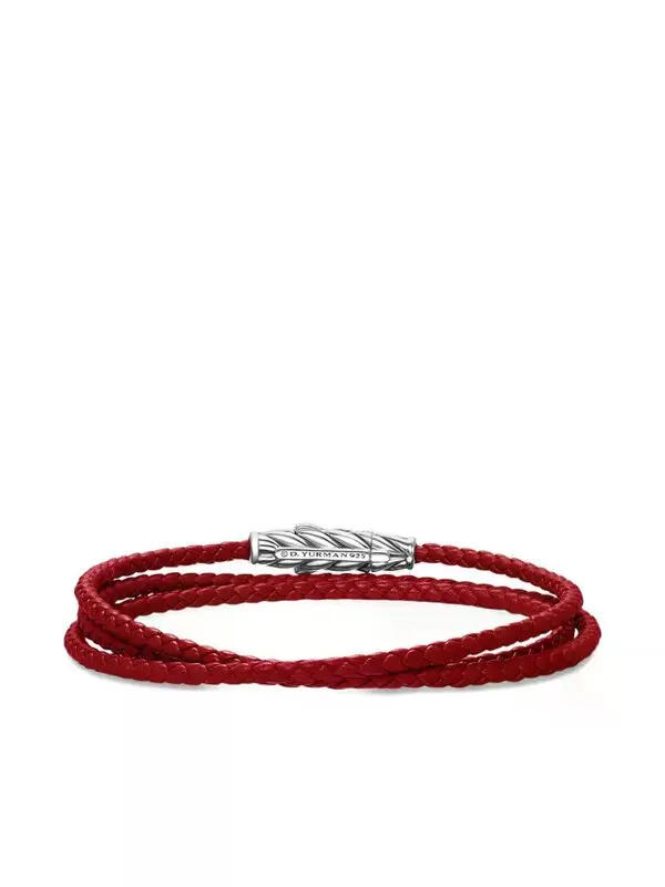 David Yurman Sterling Braided Leather Bracelet