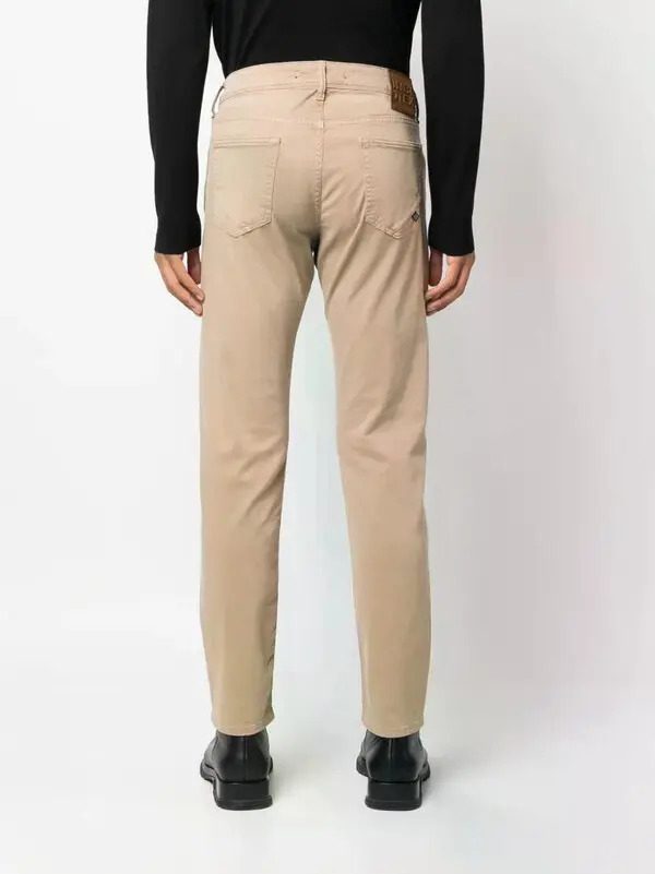 Incotex Straight-leg Jeans With Logo Patch - Neutrals