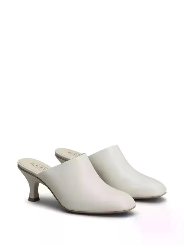 TOD'S Leather Mules With Mid Heel