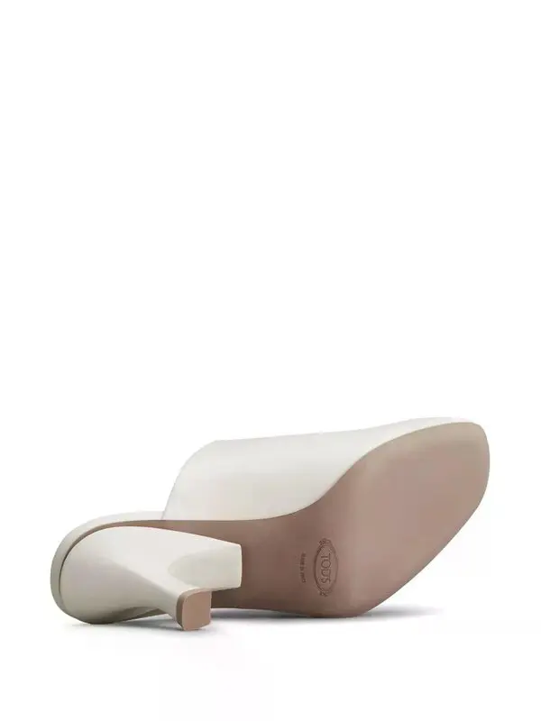 TOD'S Leather Mules With Mid Heel