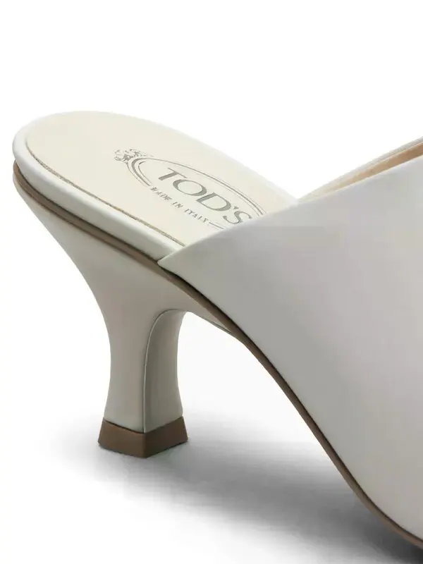 TOD'S Leather Mules With Mid Heel