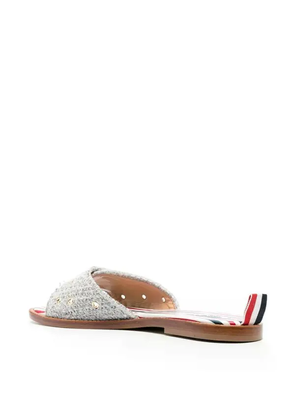 Thom Browne Tweed Flat Sandals