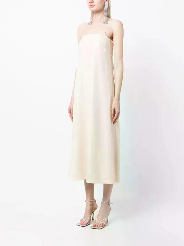 Rokh Shimmer Semi-sheer Midi Dress