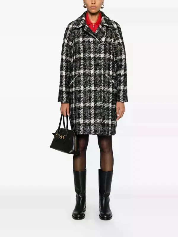FAY Double-breasted Checked Coat